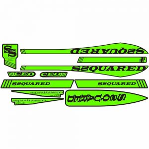 Ssquared CEO V3 Cutout Decals BMX Bicycle - Ssquared BMX Frames